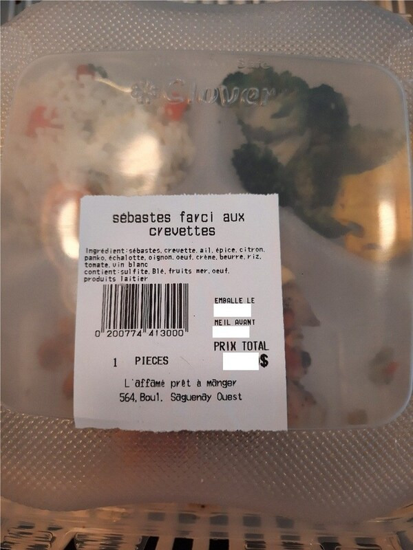 L'Affamé ready-to-eat Various Products recalled due to Undeclared Allergen